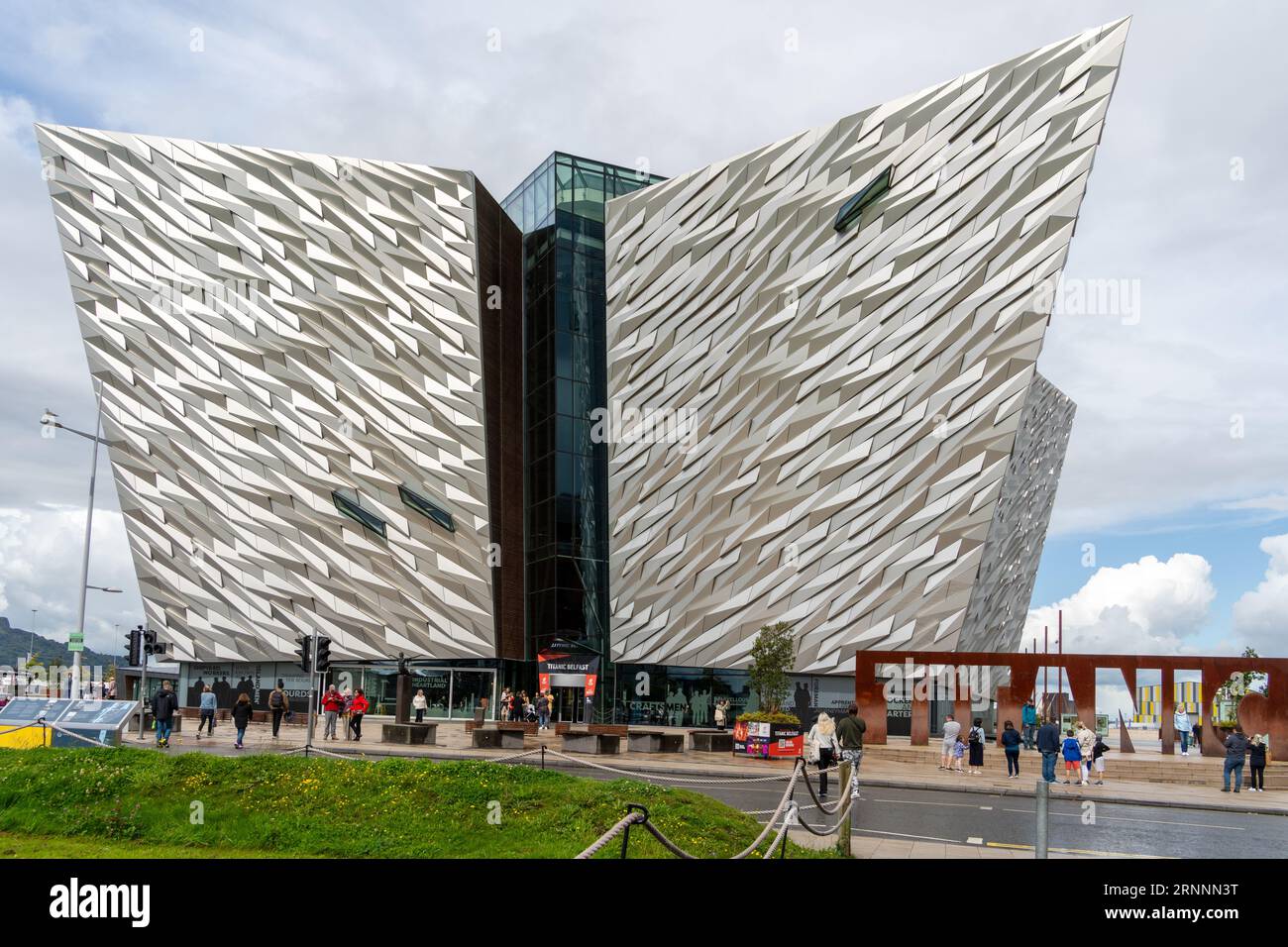 Exterior view of the Titanic Belfast Museum in Belfast, northern ...