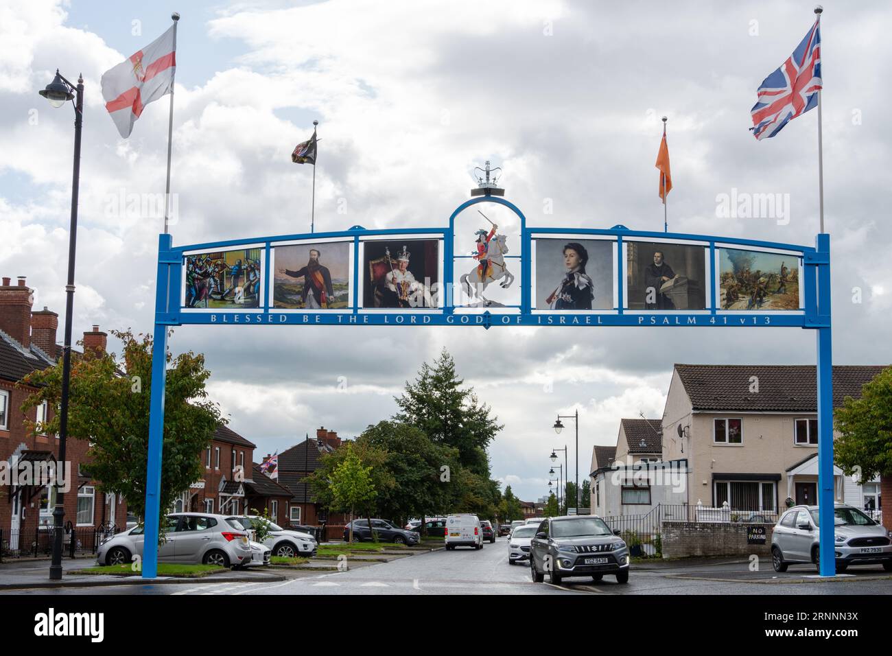 The Clifton Street Orange Arch, in Belfast, northern Ireland, in the ...
