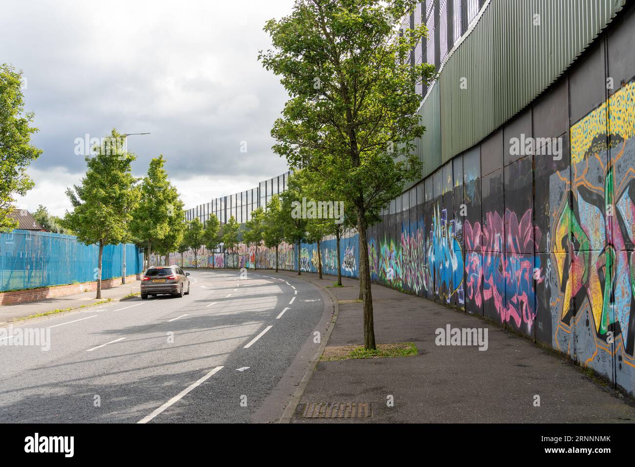 The Peace Wall, Cooper Way, Belfast, northern Ireland Stock Photo - Alamy