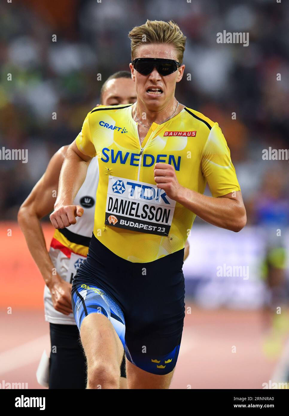 Emil Danielsson of Sweden competing in the men’s 5000m B race on day 6 ...