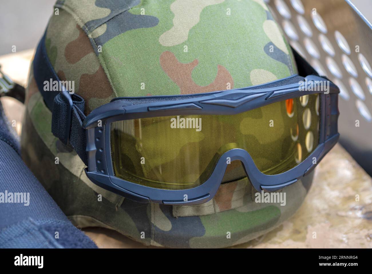 military, army protective clothes. A helmet, armor - a bulletproof vest ...