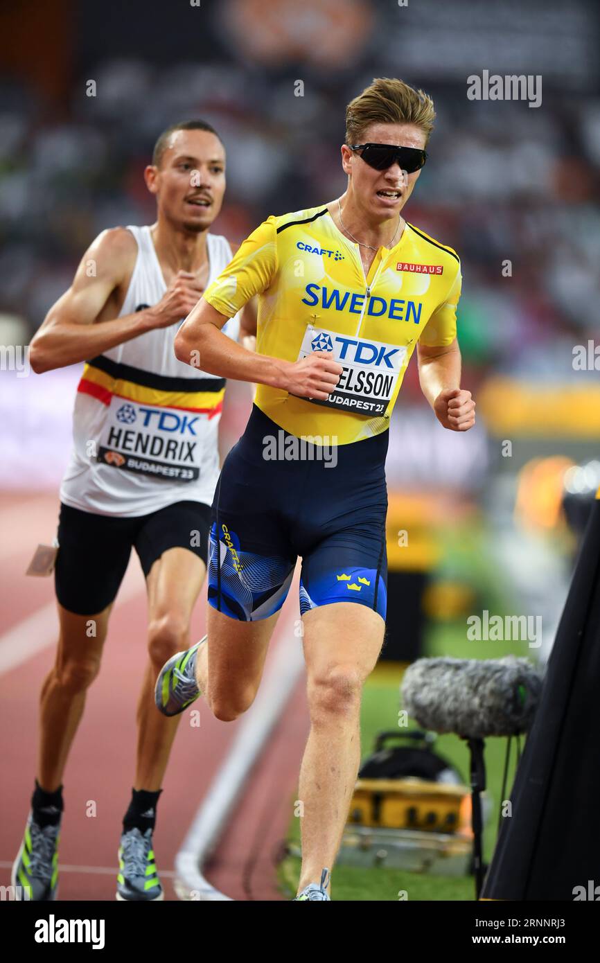 Emil Danielsson of Sweden competing in the men’s 5000m B race on day 6 ...