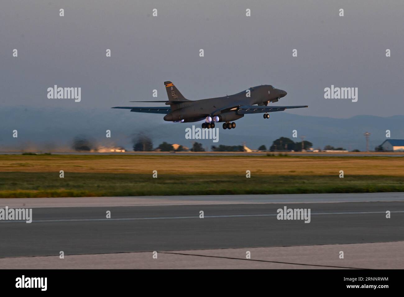 A B-1B Lancer takes off in support of a CONUS-to-CONUS bomber, Aug. 29 ...