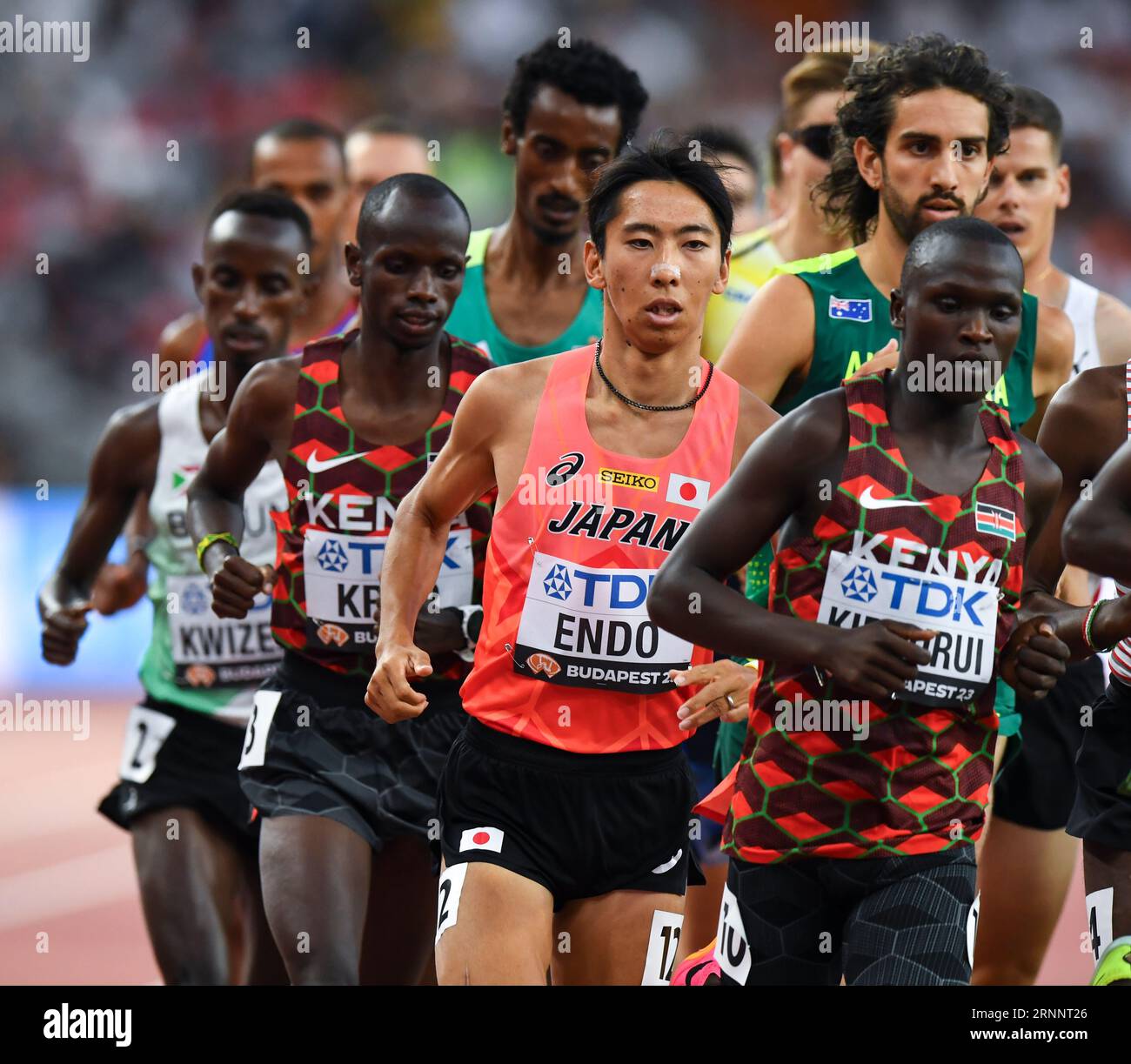 Hyuga Endo of Japan competing in the men’s 5000m B race on day 6 of the ...