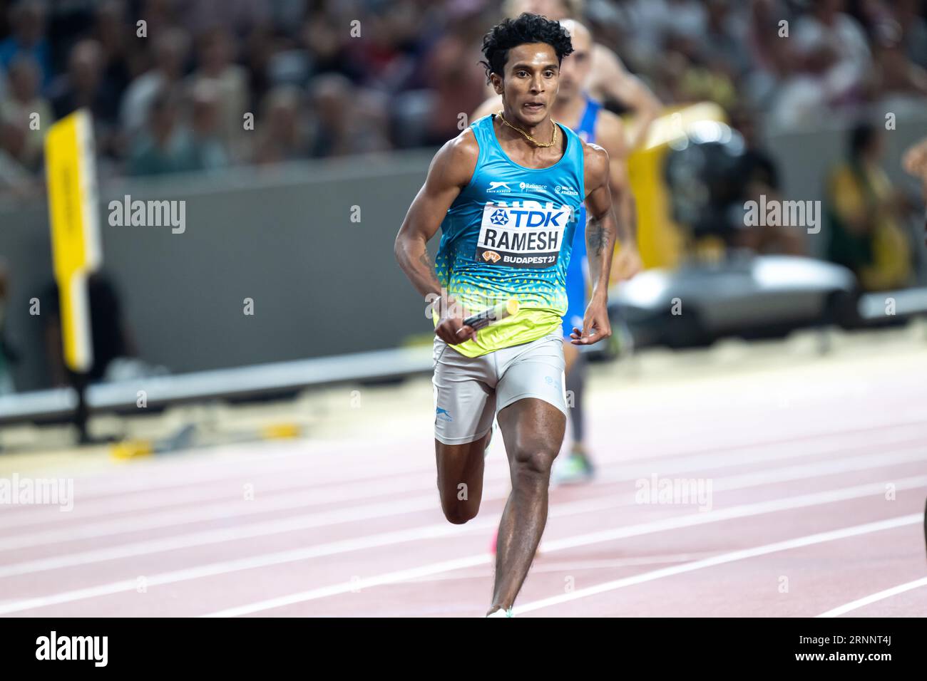 Rajesh RAMESH participating in the Budapest 2023 World Athletics ...