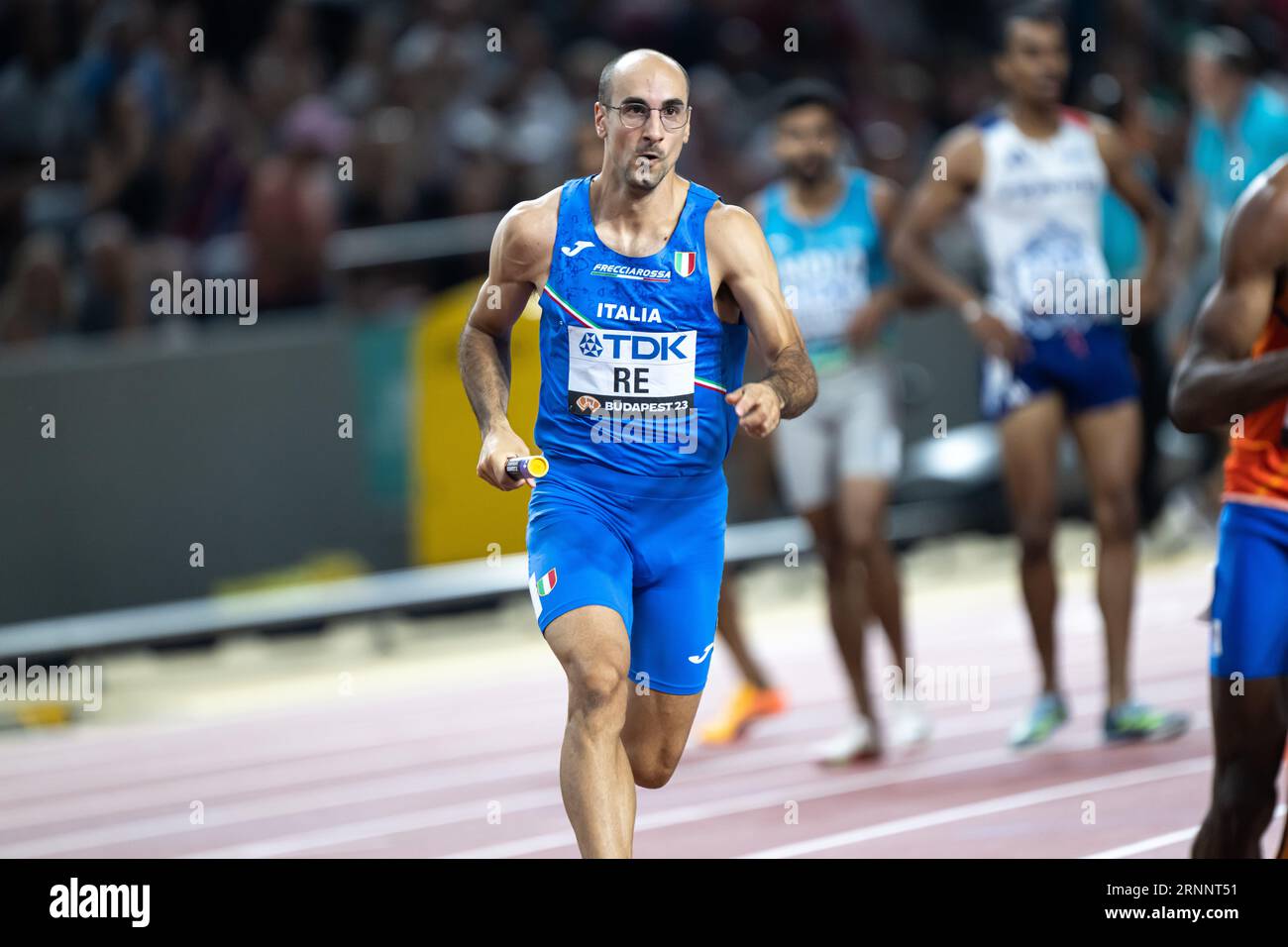 Davide Re participating in the Budapest 2023 World Athletics ...