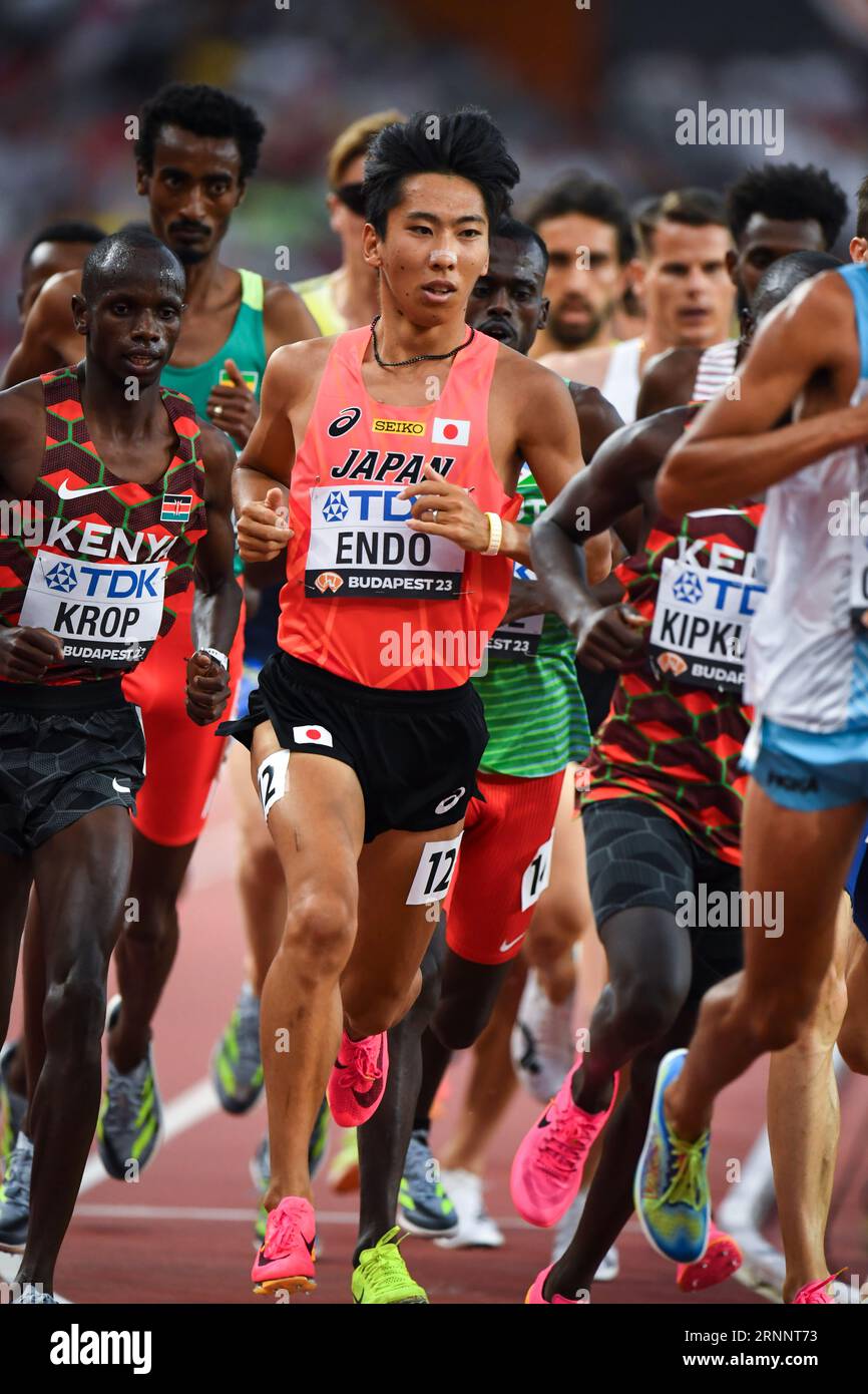 Hyuga Endo of Japan competing in the men’s 5000m B race on day 6 of the ...