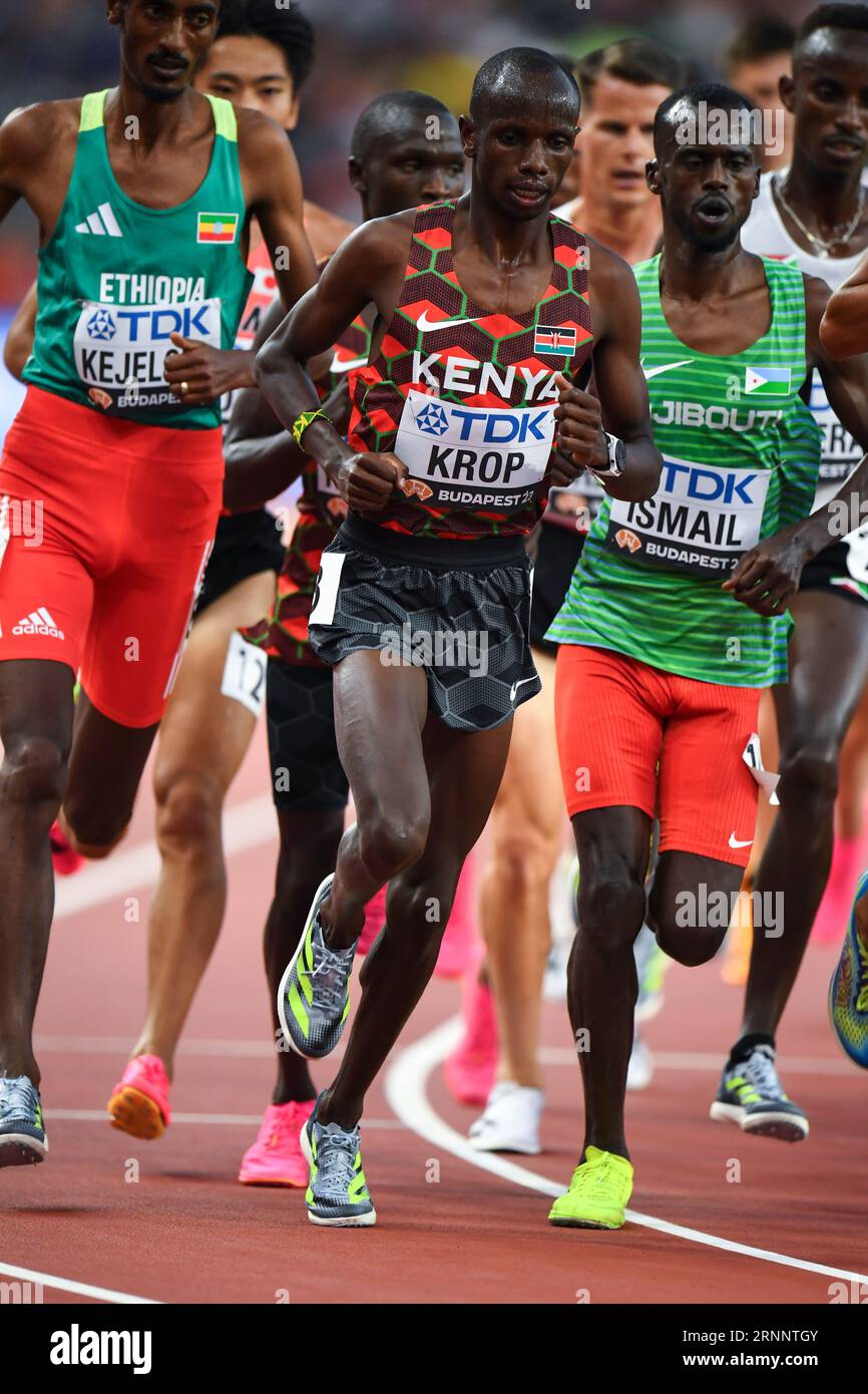 Jacob Krop of Kenya competing in the men’s 5000m B race on day 6 of the World Athletics ...