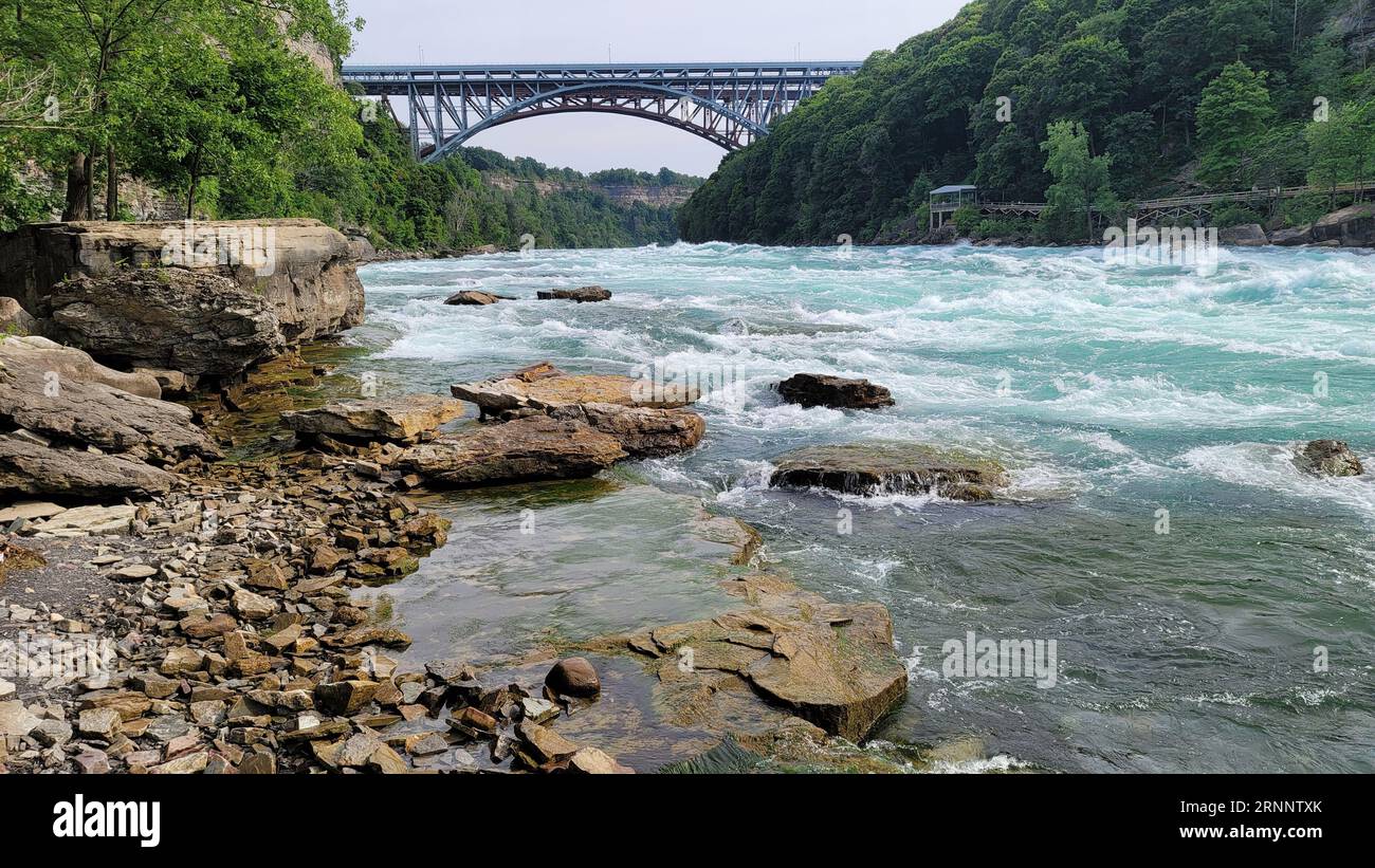 A scenic view of Niagara River in Whirlpool State Park, USA Stock Photo ...