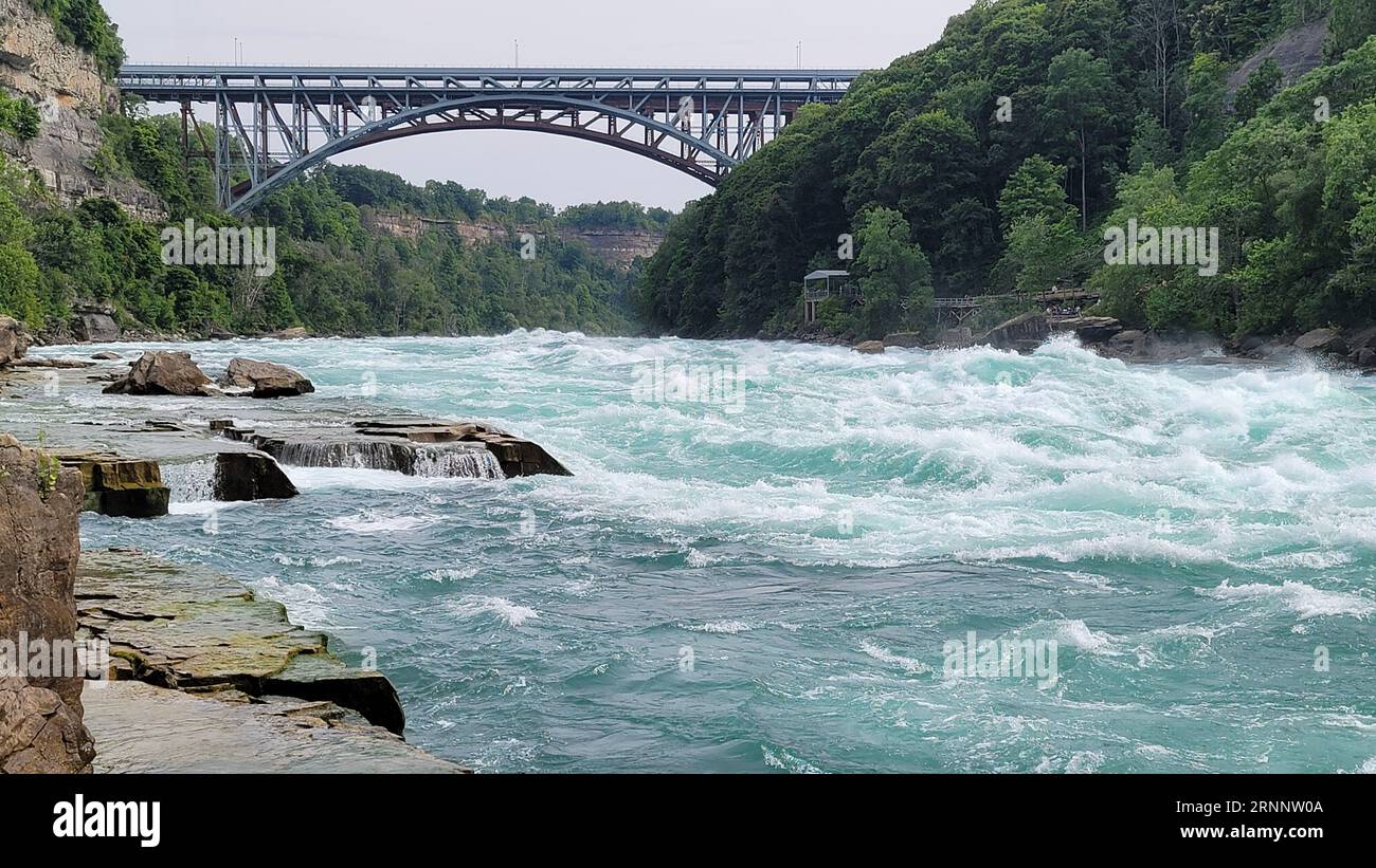 A scenic view of Niagara River in Whirlpool State Park, USA Stock Photo ...