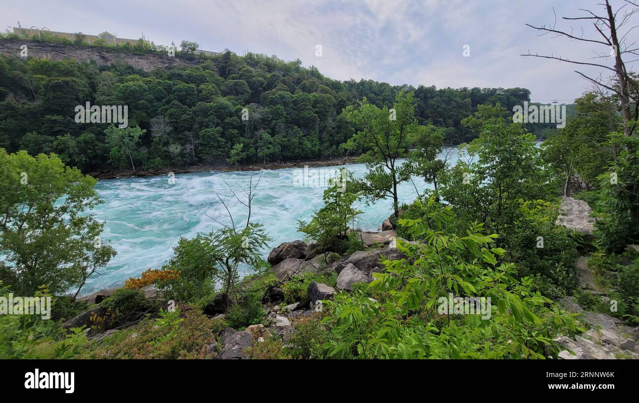 A scenic view of Niagara River in Whirlpool State Park, USA Stock Photo ...