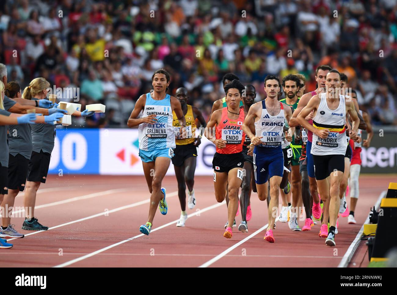Luis Grijalva of Guatemala competing in the men’s 5000m B race on day 6 ...