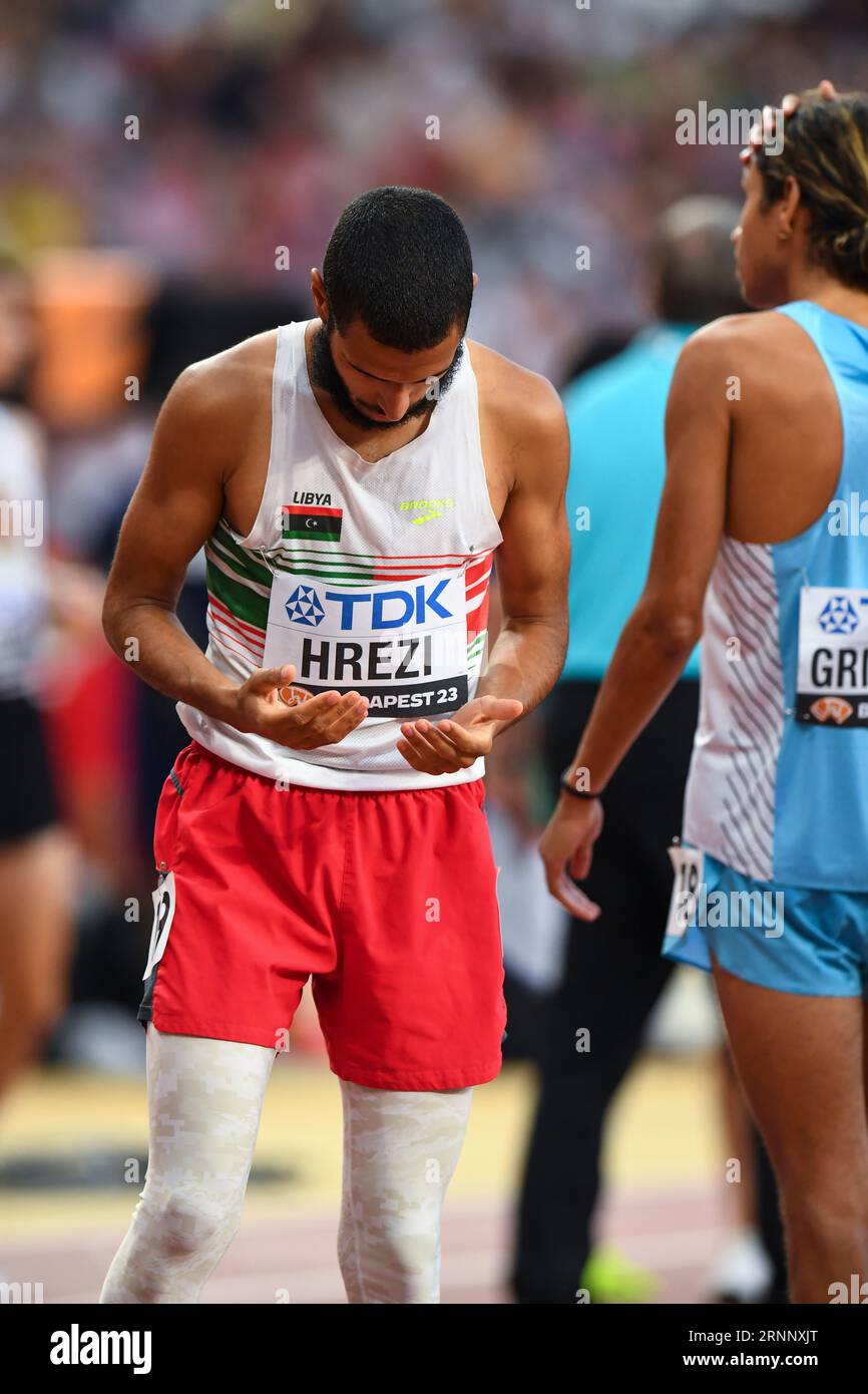 Mohamed Hrezi of Libya competing in the men’s 5000m B race on day 6 of ...