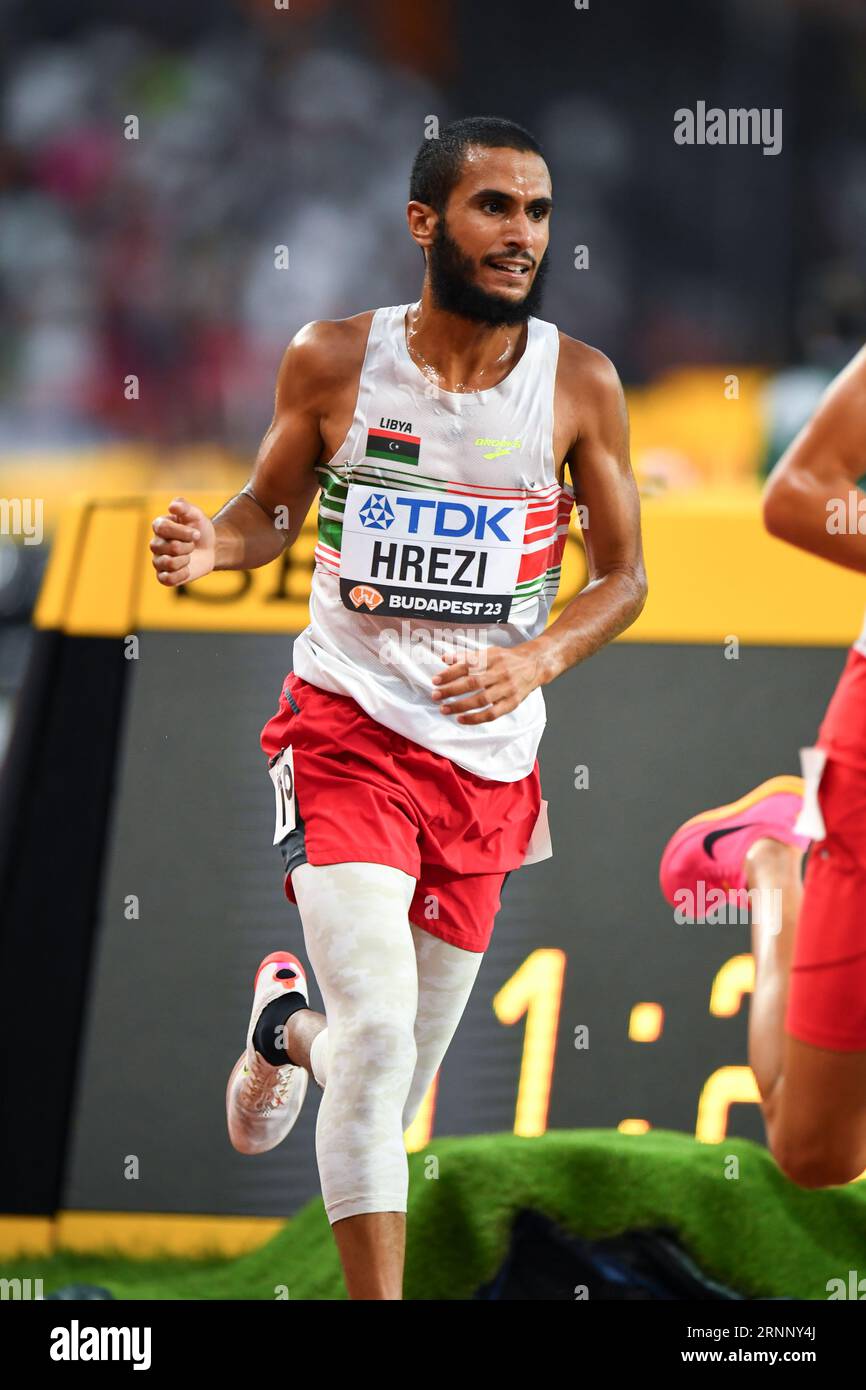 Mohamed Hrezi of Libya competing in the men’s 5000m B race on day 6 of ...