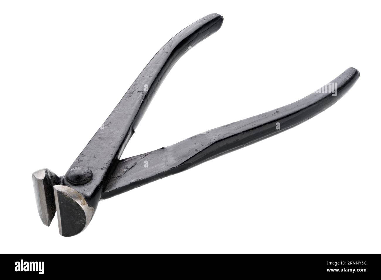 Black end-cutters, old and shabby, isolated on white background Stock ...