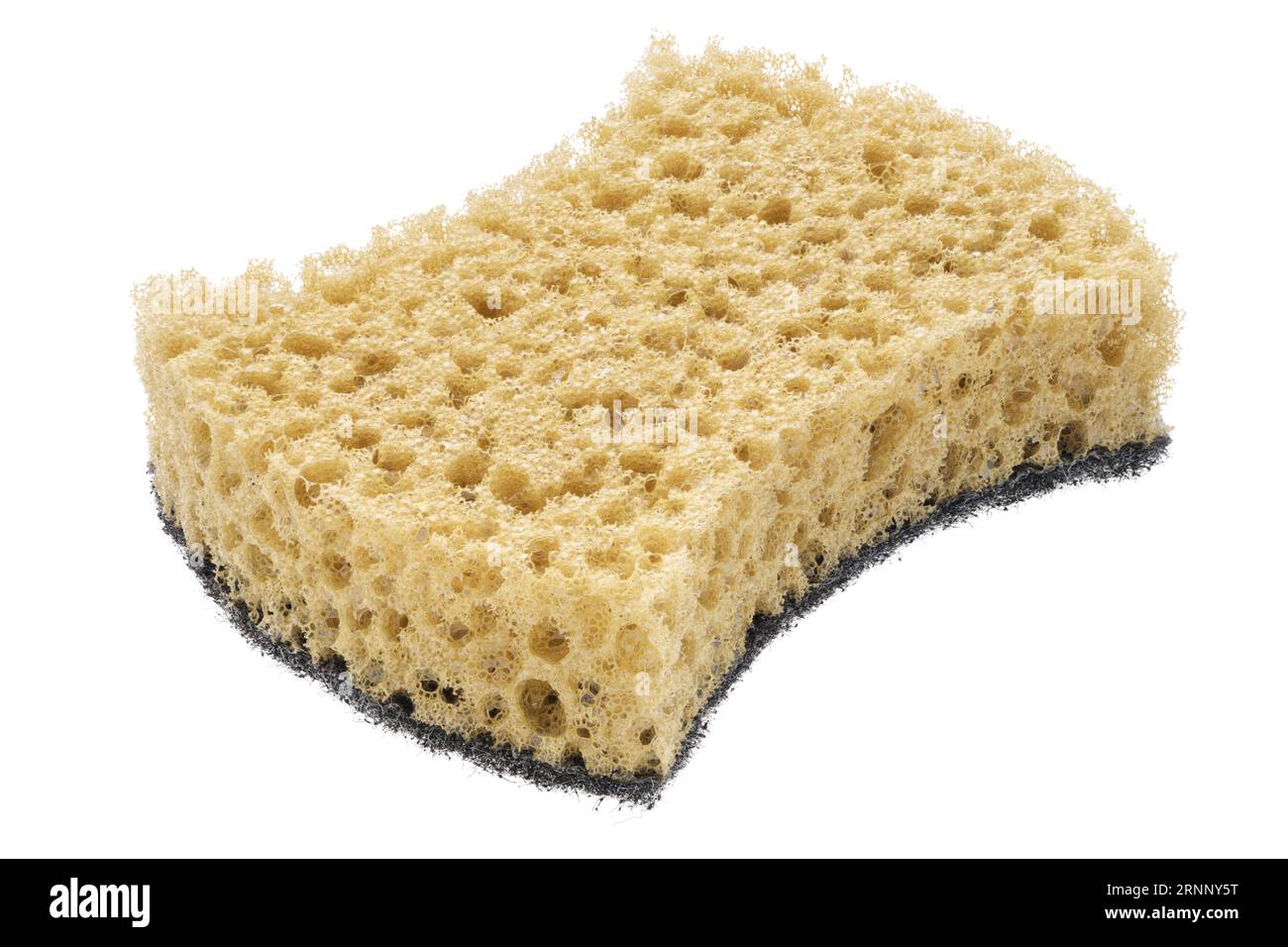 New yellow household synthetic sponge, isolated on white background ...