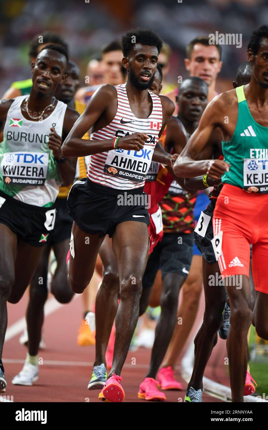 Mohammed Ahmed of Canada competing in the men’s 5000m B race on day 6 ...