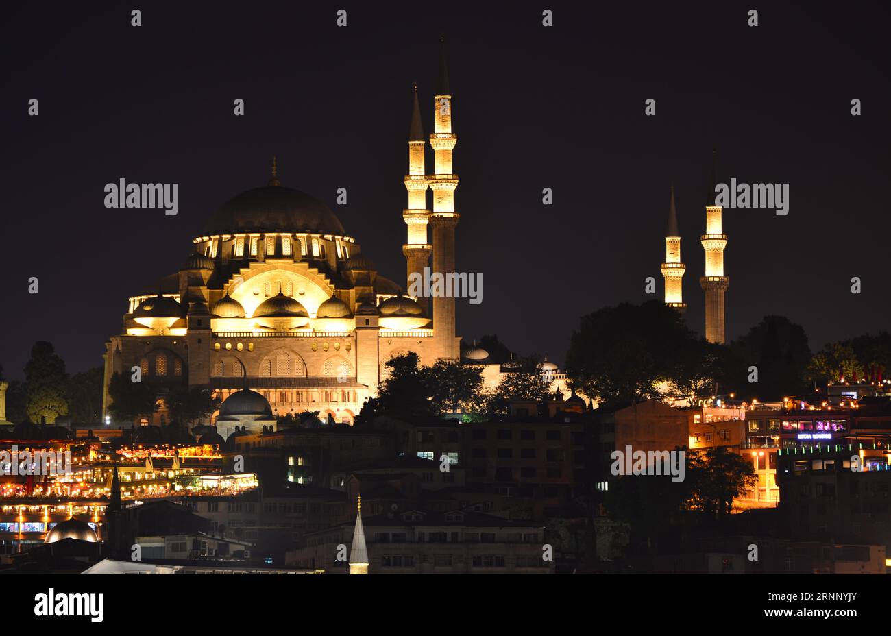 Sulaymaniyah night view in Turkey Stock Photo - Alamy