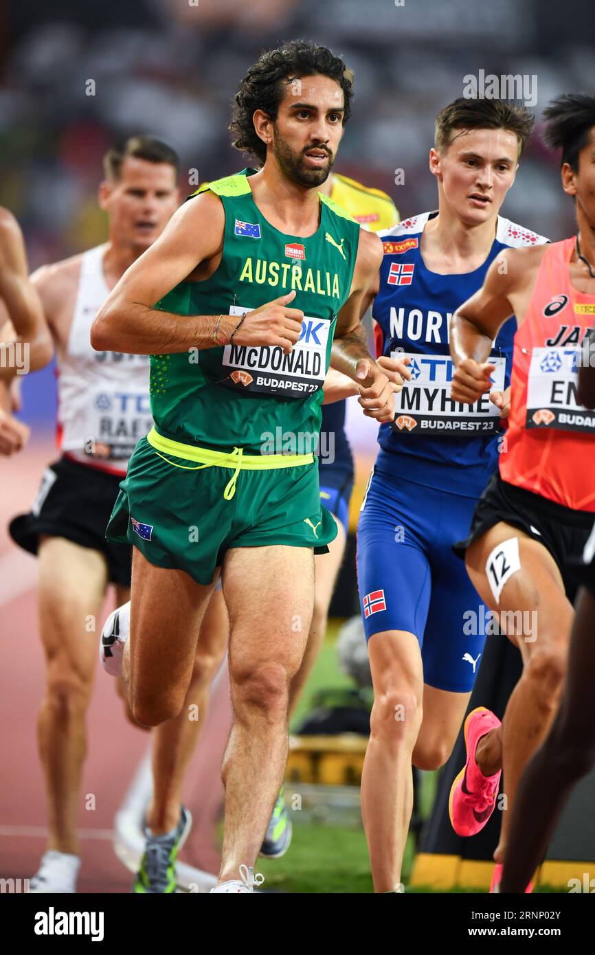 Morgan McDonald of Australia competing in the men’s 5000m B race on day ...