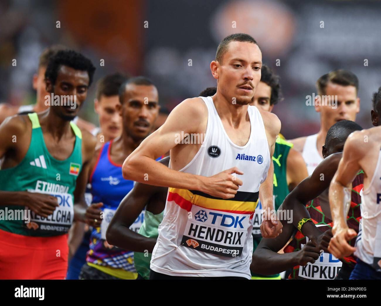 Robin Hendrix of Belgium competing in the men’s 5000m B race on day 6 of the World Athletics ...