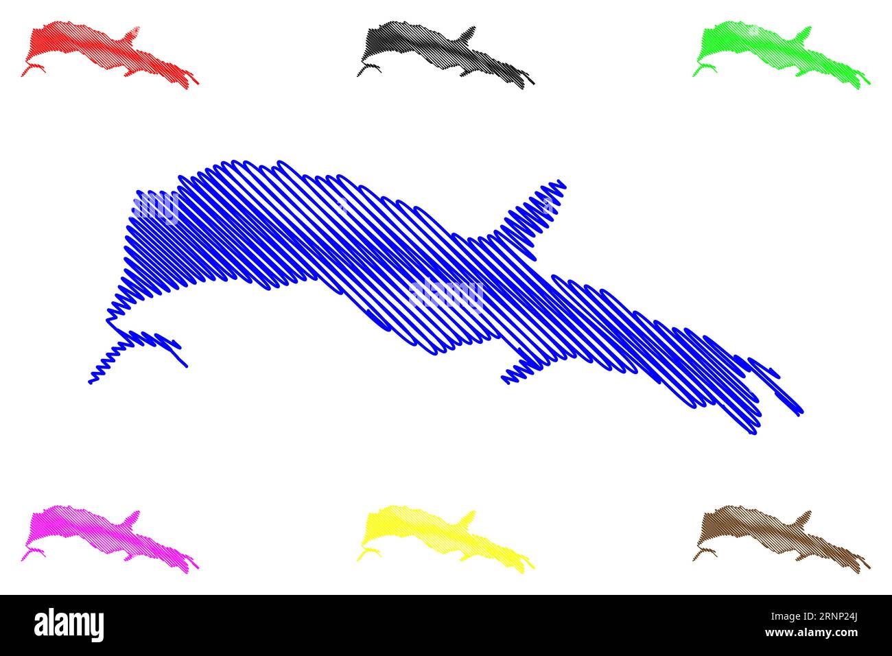 Lake Oguta (Africa, Federal Republic of Nigeria) map vector ...