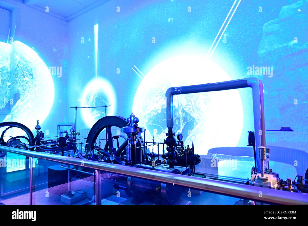 Vienna, Austria. The steam engine gallery in the Technical Museum in ...