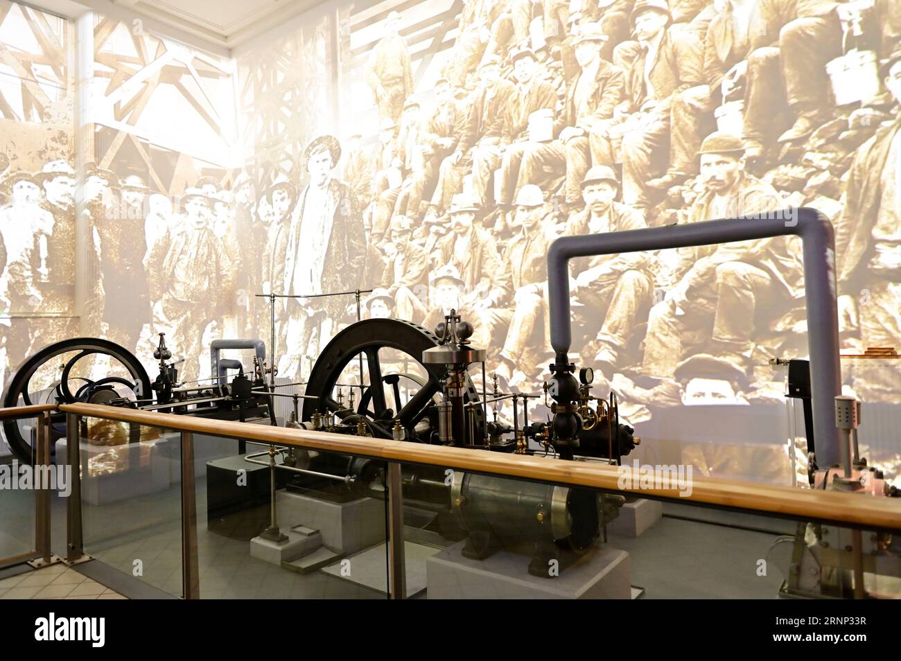 Vienna, Austria. The steam engine gallery in the Technical Museum in ...