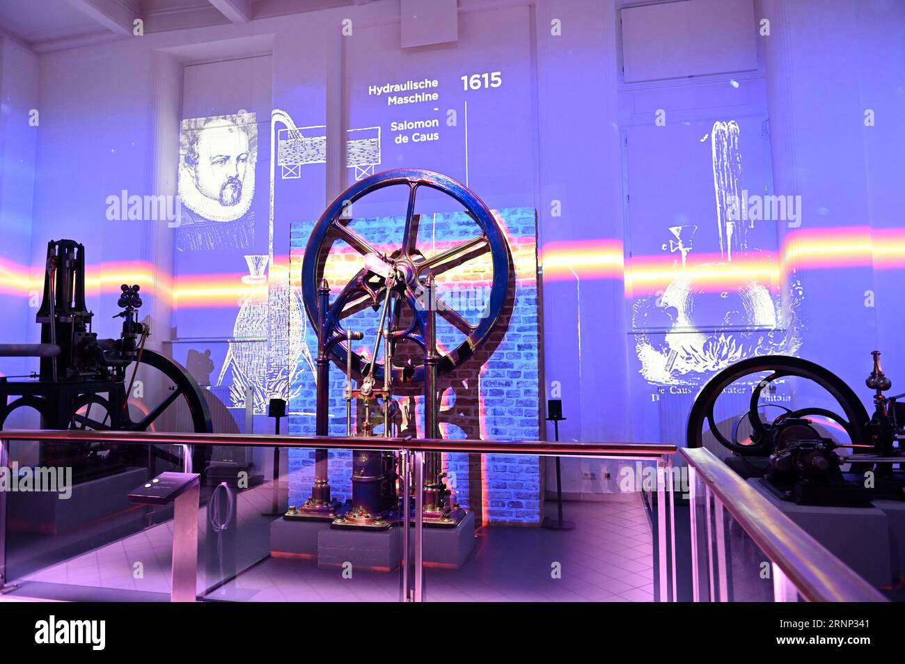 Vienna, Austria. The steam engine gallery in the Technical Museum in ...