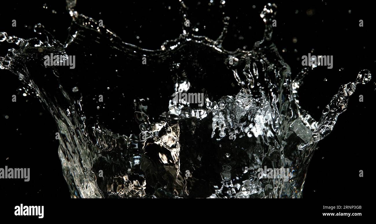Water Exploding and Splashing against Black Background Stock Photo - Alamy