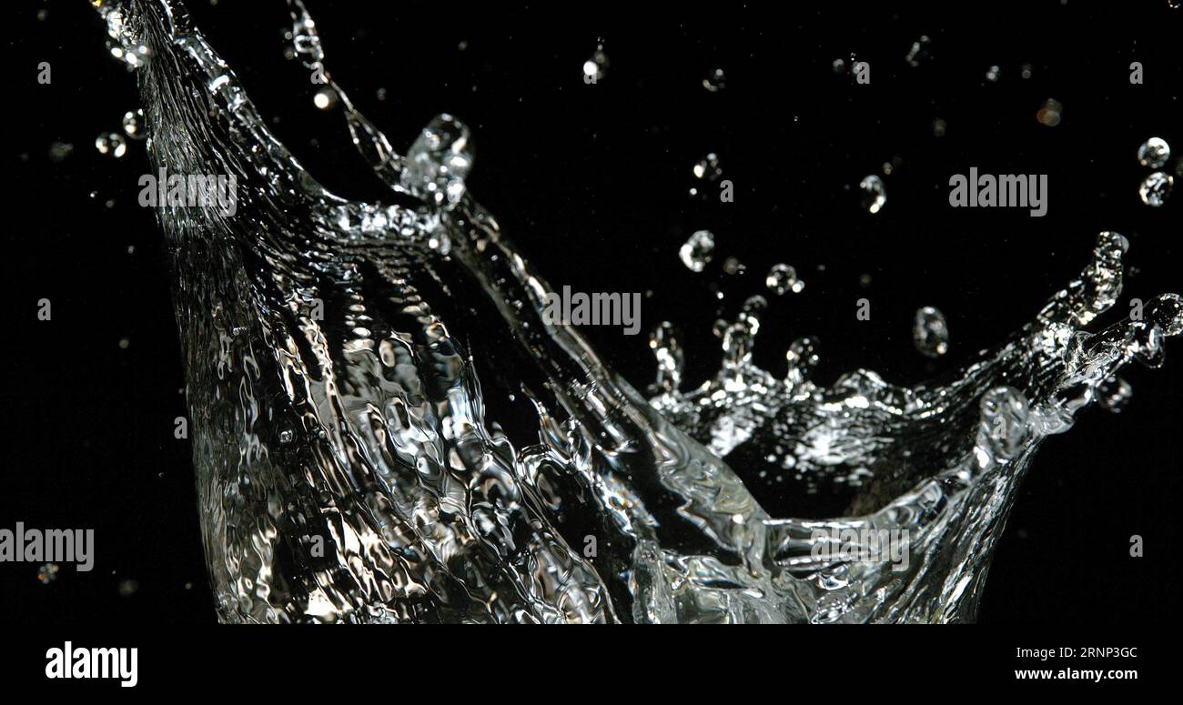 Water Exploding and Splashing against Black Background Stock Photo - Alamy