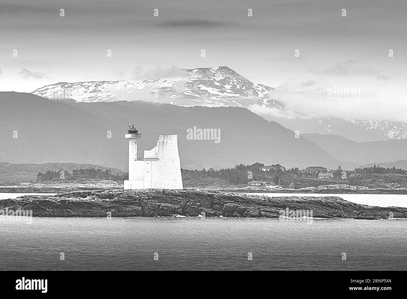 Black and white photo of a concrete lighthouse hi-res stock photography ...