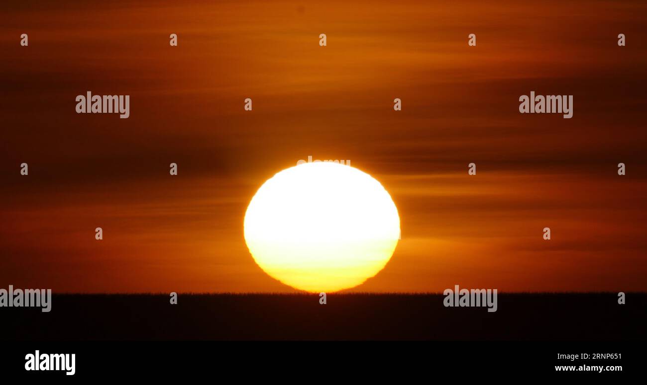 Sunset in Normandy in France Sunset in Normandy in France Stock Photo ...