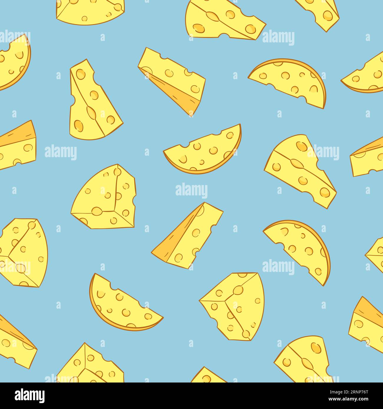 Seamless cheese pattern. Vector background with pieces of cheese Stock ...