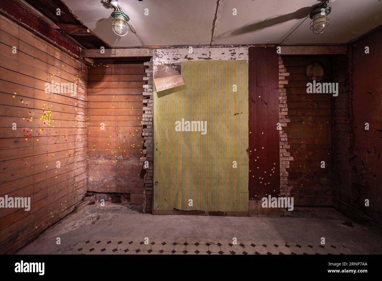Execution Chamber with marked bullet holes at Corner House - Occupation ...