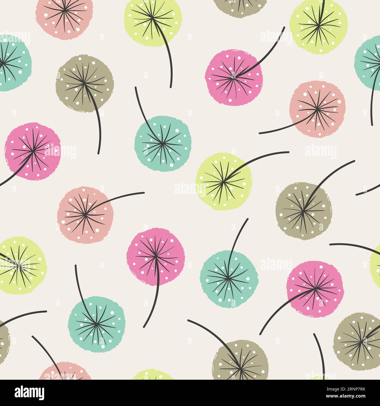 Seamless abstract floral pattern. Vector background with colorful ...