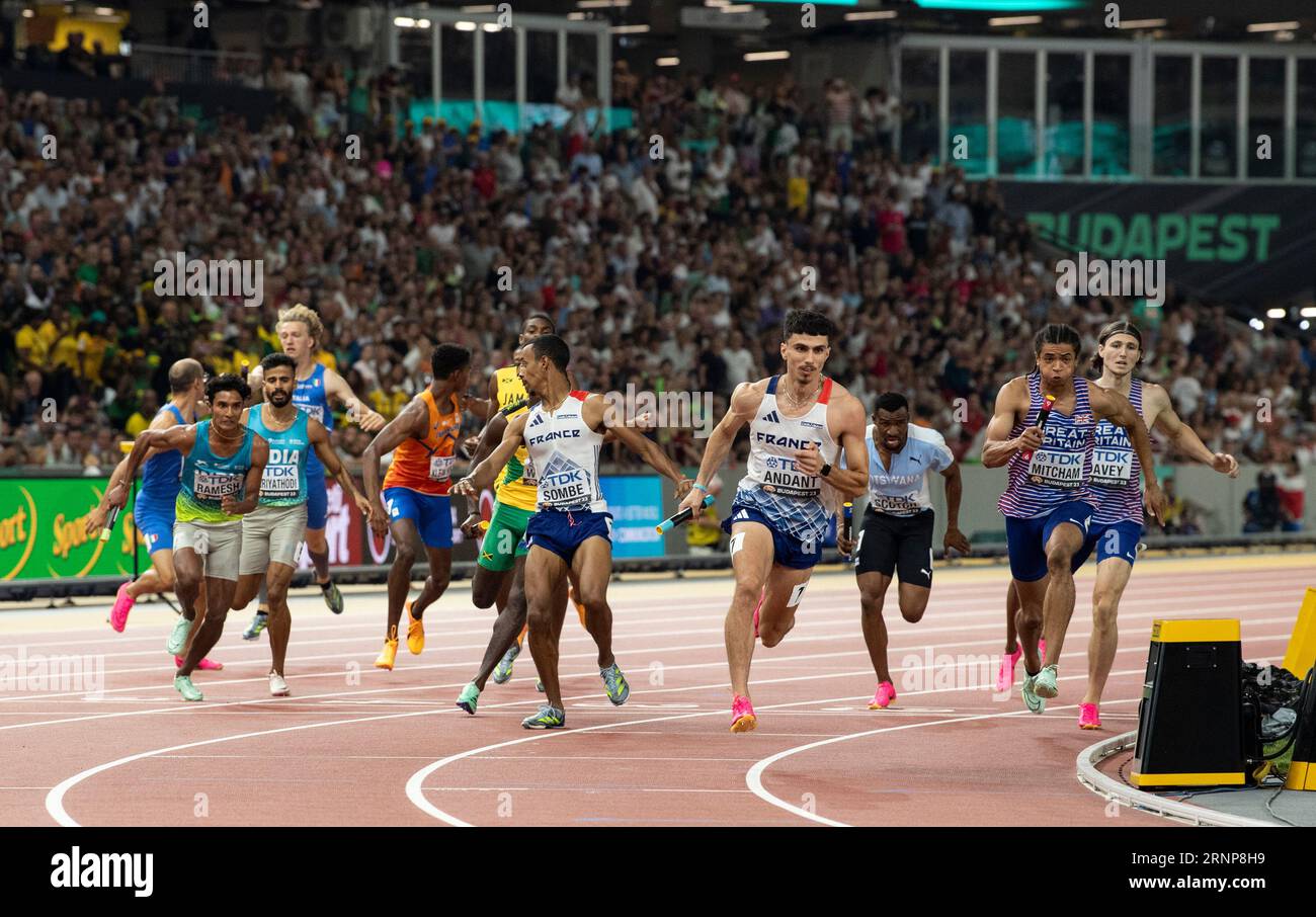 Men’s 4x400m relay final on day 9 of the World Athletics Championships ...
