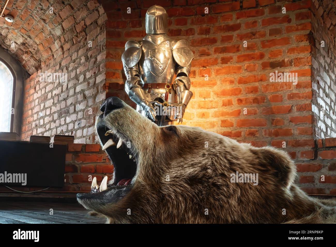 Bear Rug and Full Plate Armor at Kaunas Castle Interior - Kaunas ...