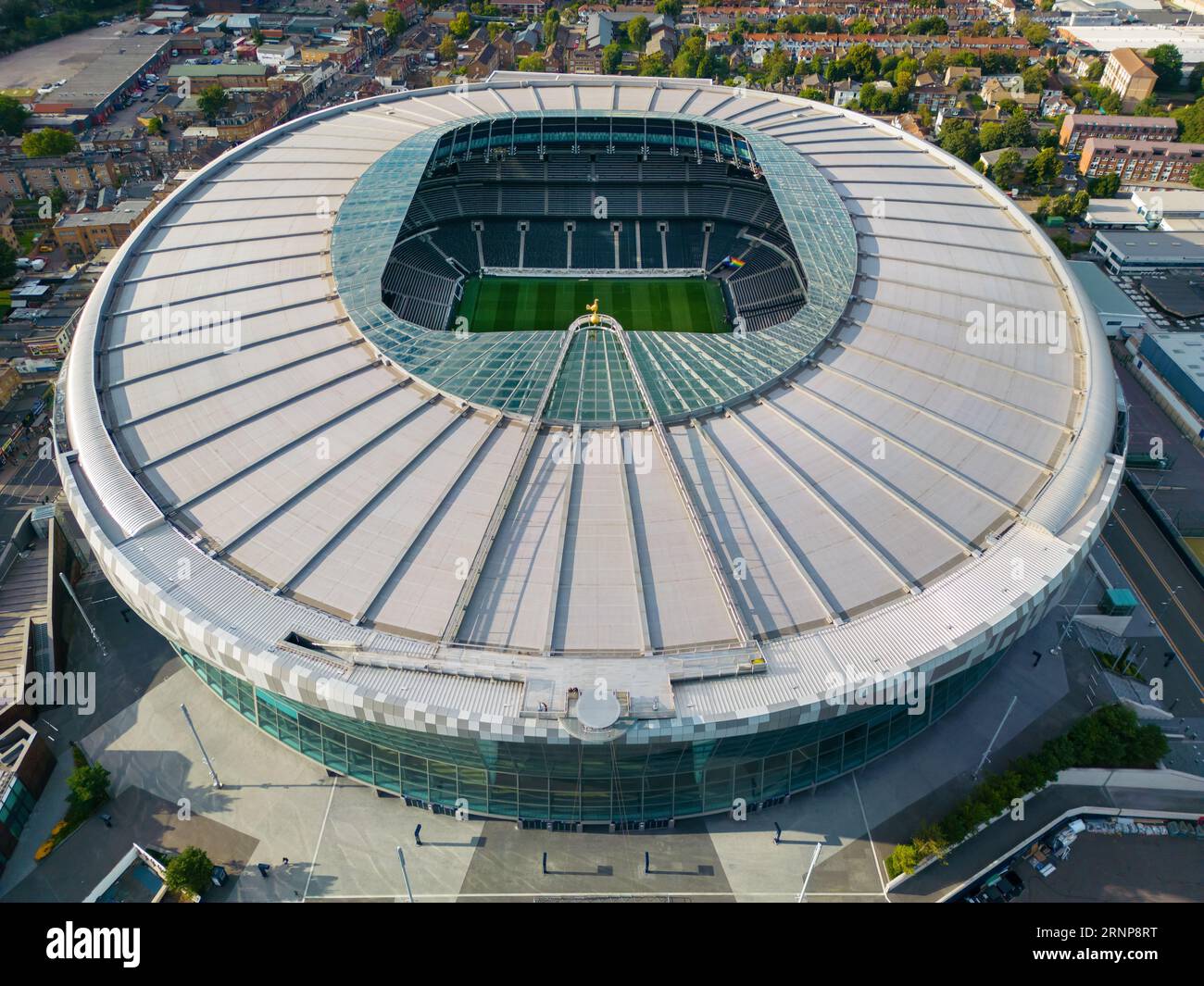 London. United Kingdom. Aerial image of Tottenham Hotspur Stadium. 15th ...