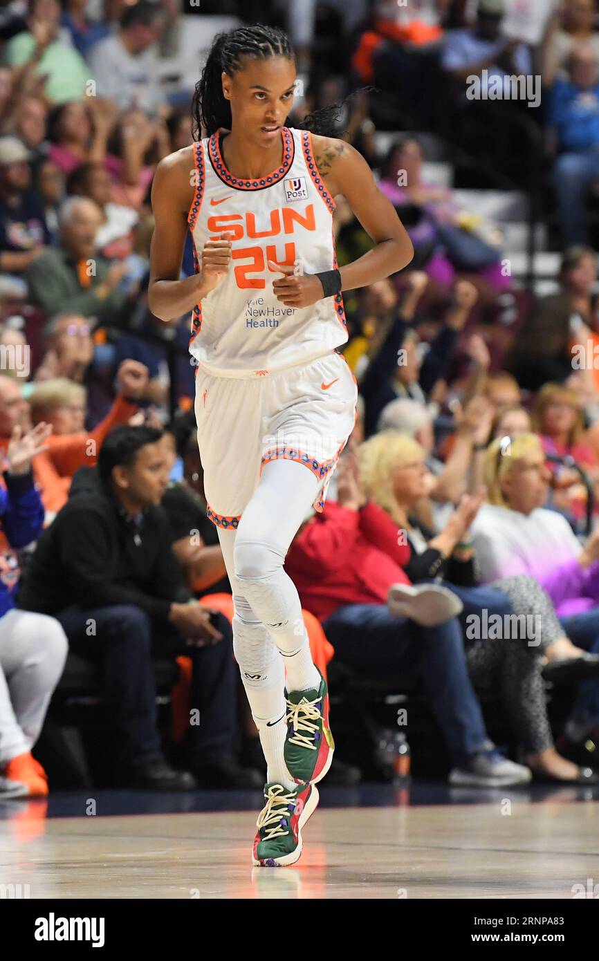 August 31, 2023: Connecticut Sun forward DeWanna Bonner (24) runs down ...