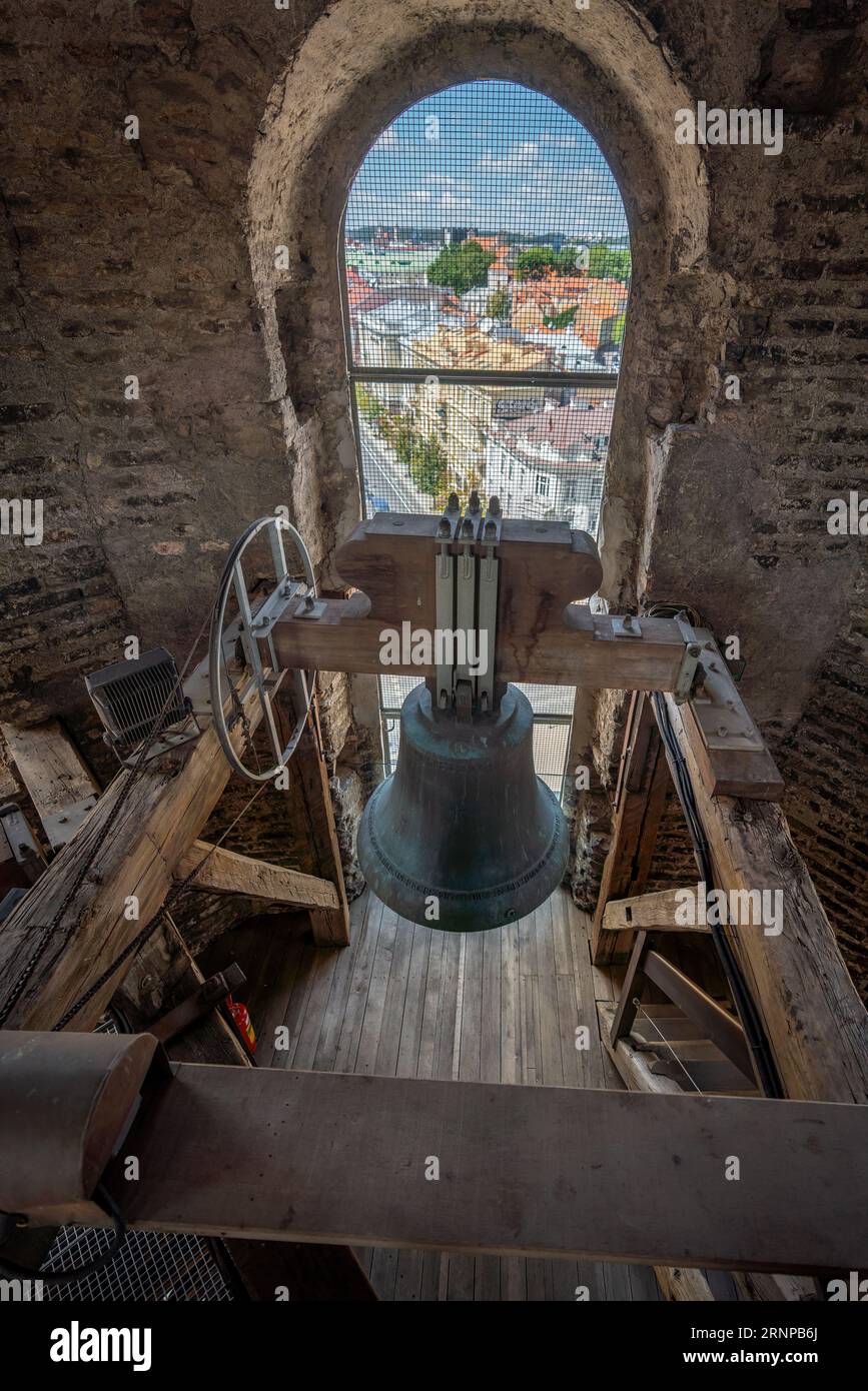 Bell at Interior of Cathedral Bell Tower - Vilnius, Lithuania Stock ...