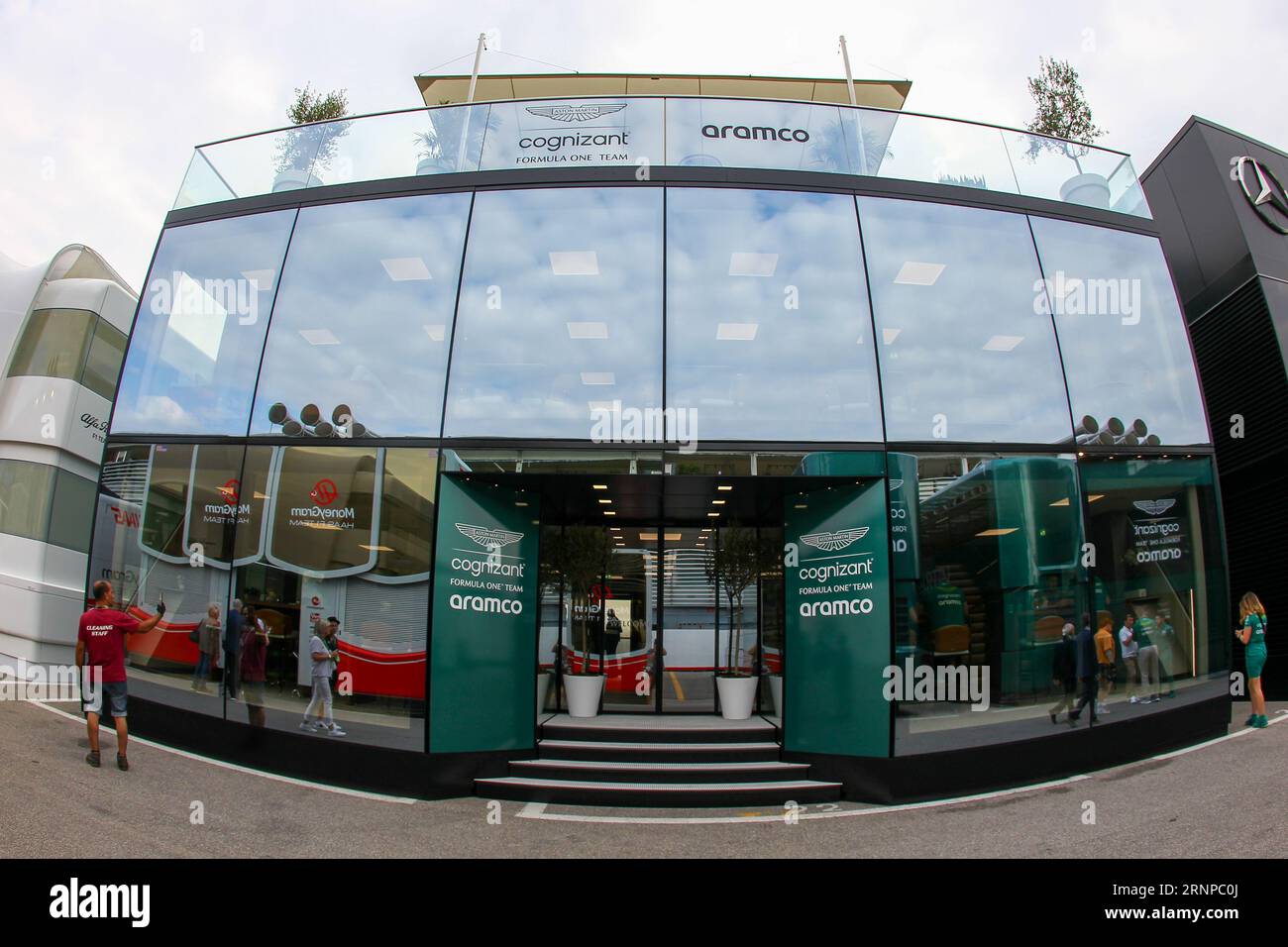 Aston Martin Aramco Cognizant F1 Team Hospitality during Free Practice ...