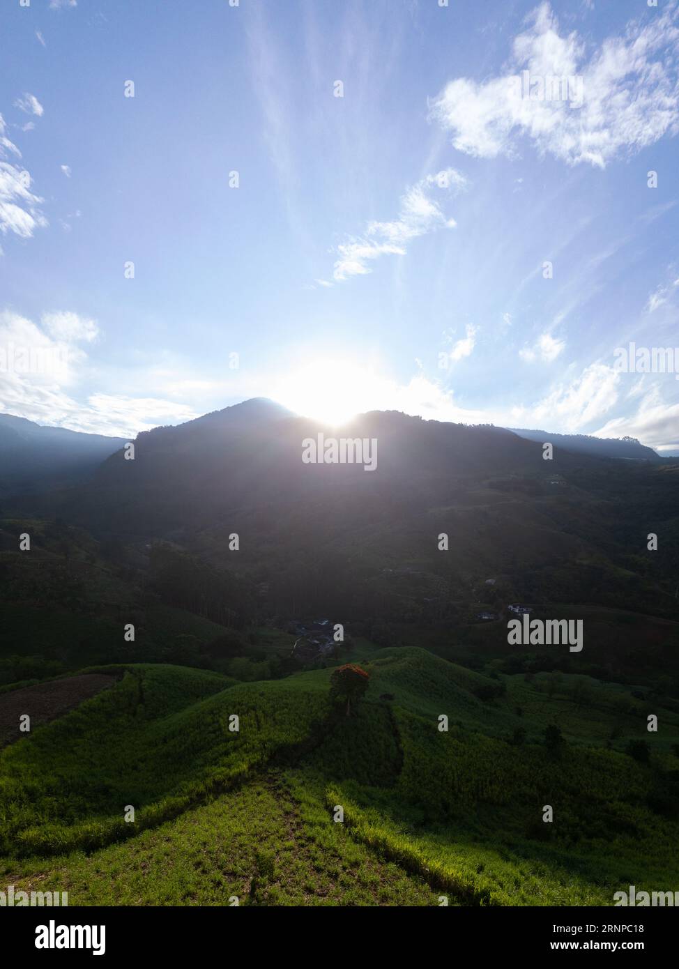 Aerial View of a Beautiful Mountain near Jardin, Antioquia, Colombia ...