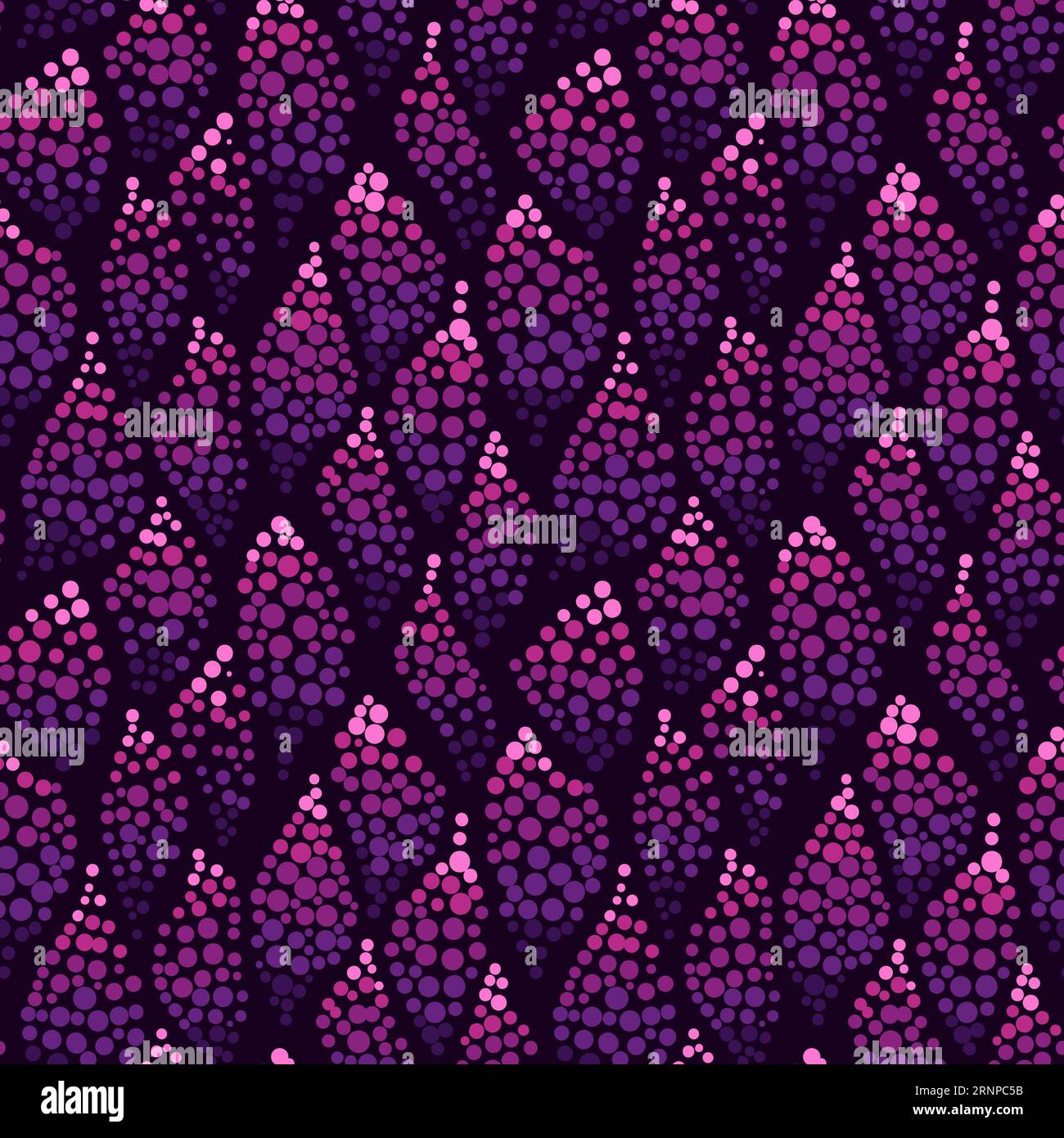 Dotted waves abstract purple background. Seamless pattern with bright ...