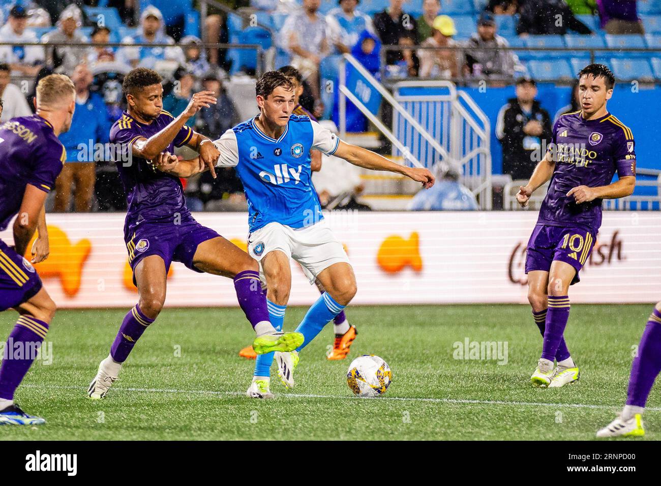 August 30, 2023: Charlotte FC midfielder Benjamin Bender (15) dribbles ...