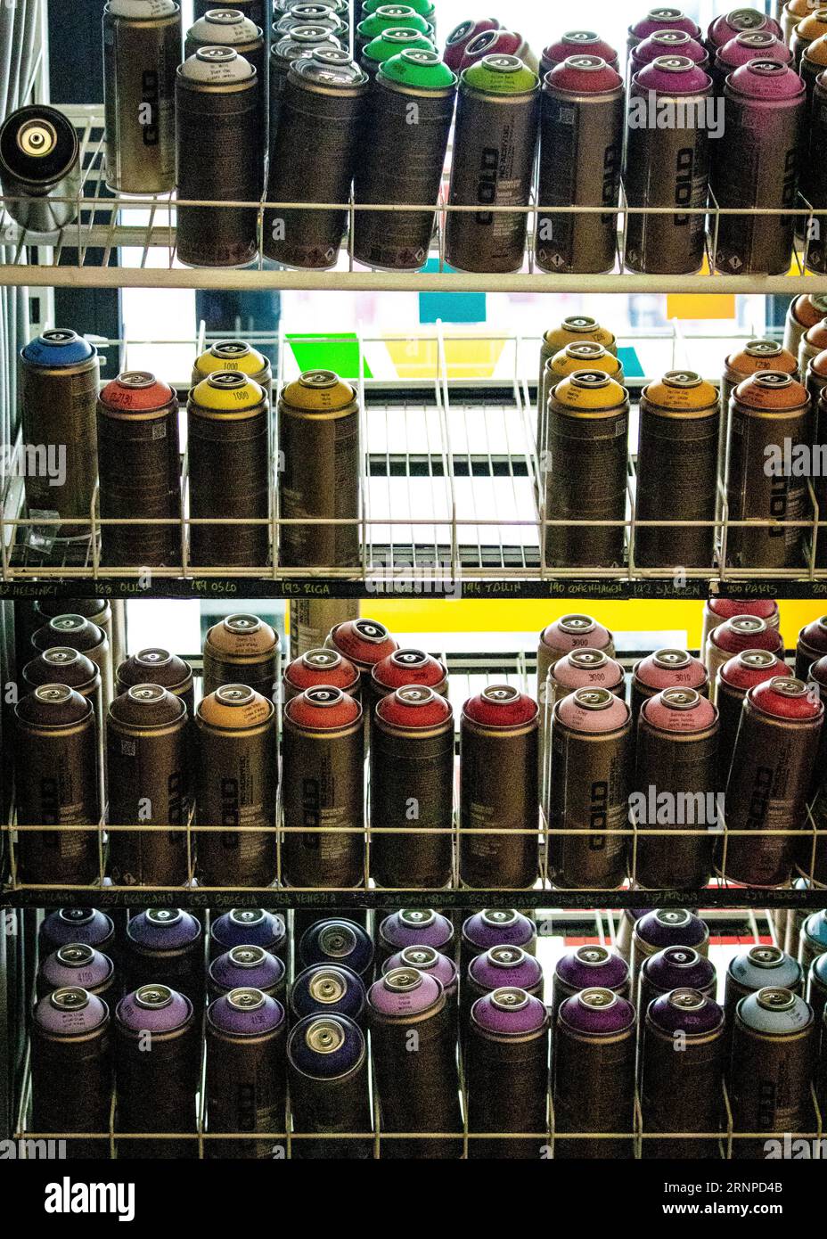 Graffiti artists creating street art pieces at the at the Southend City ...