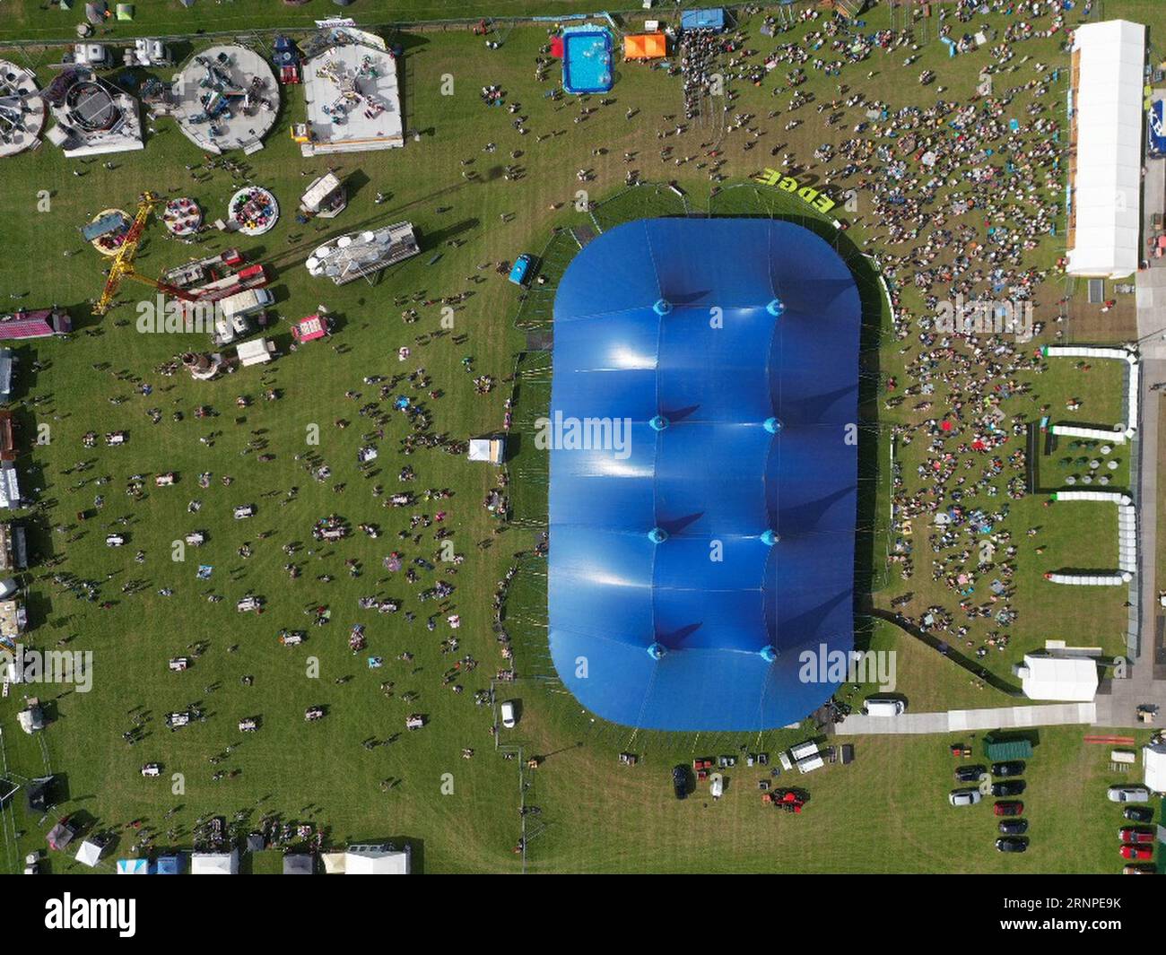 Jedburgh, UK. 02nd Sep, 2023. EdgeFest 2023, Music Festival. Drone ...