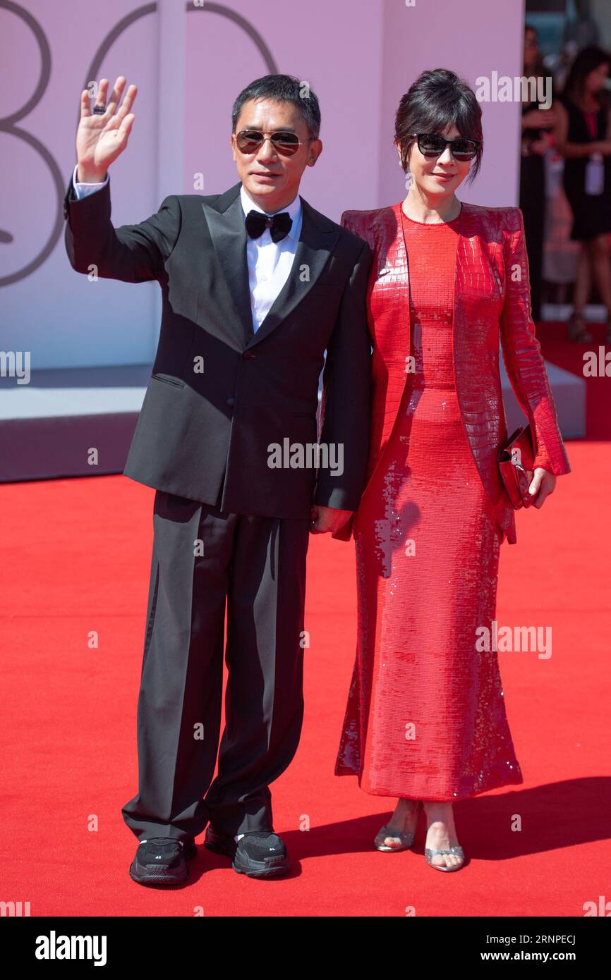 Venice, Italy. 02nd Sep, 2023. Tony Leung Chiu-Wai and Carina Lau Kar ...
