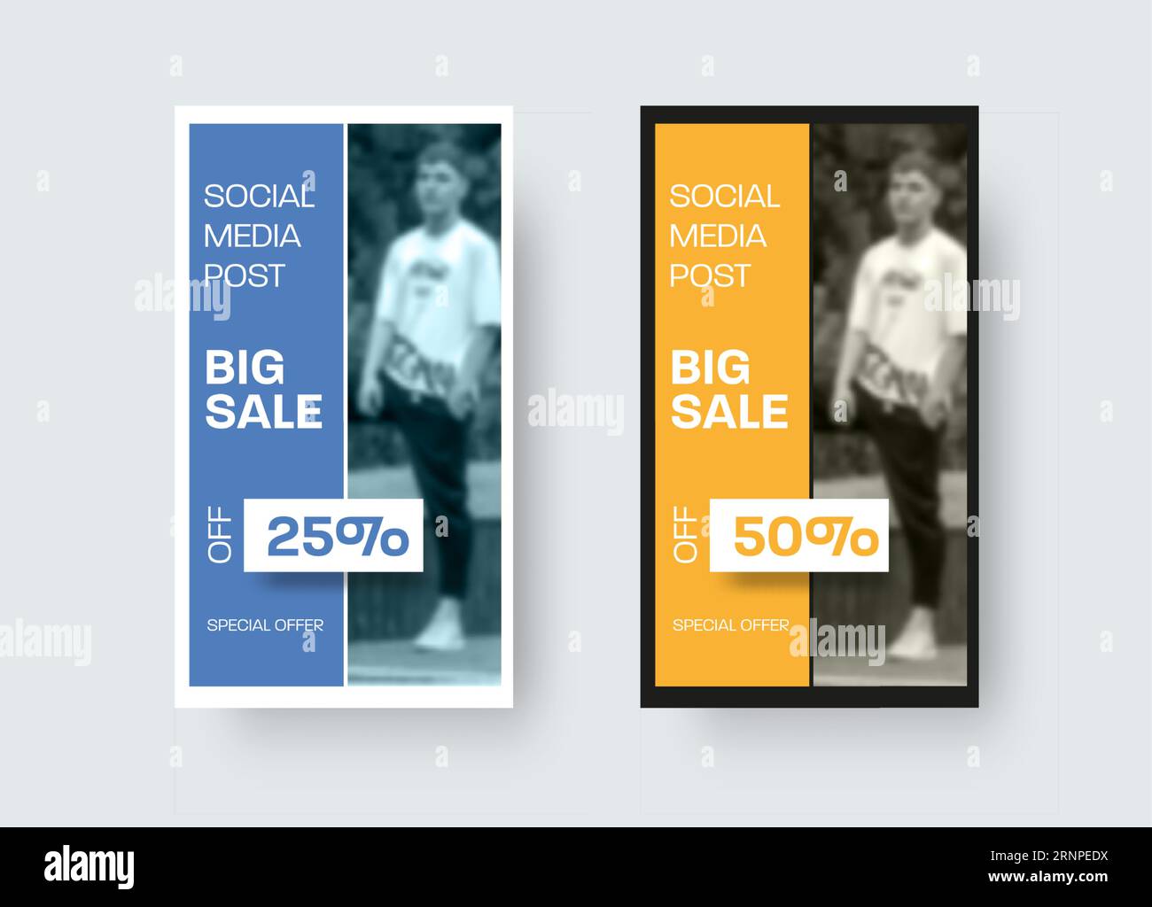 Rectangular vector social media post with vertical elements for photo ...