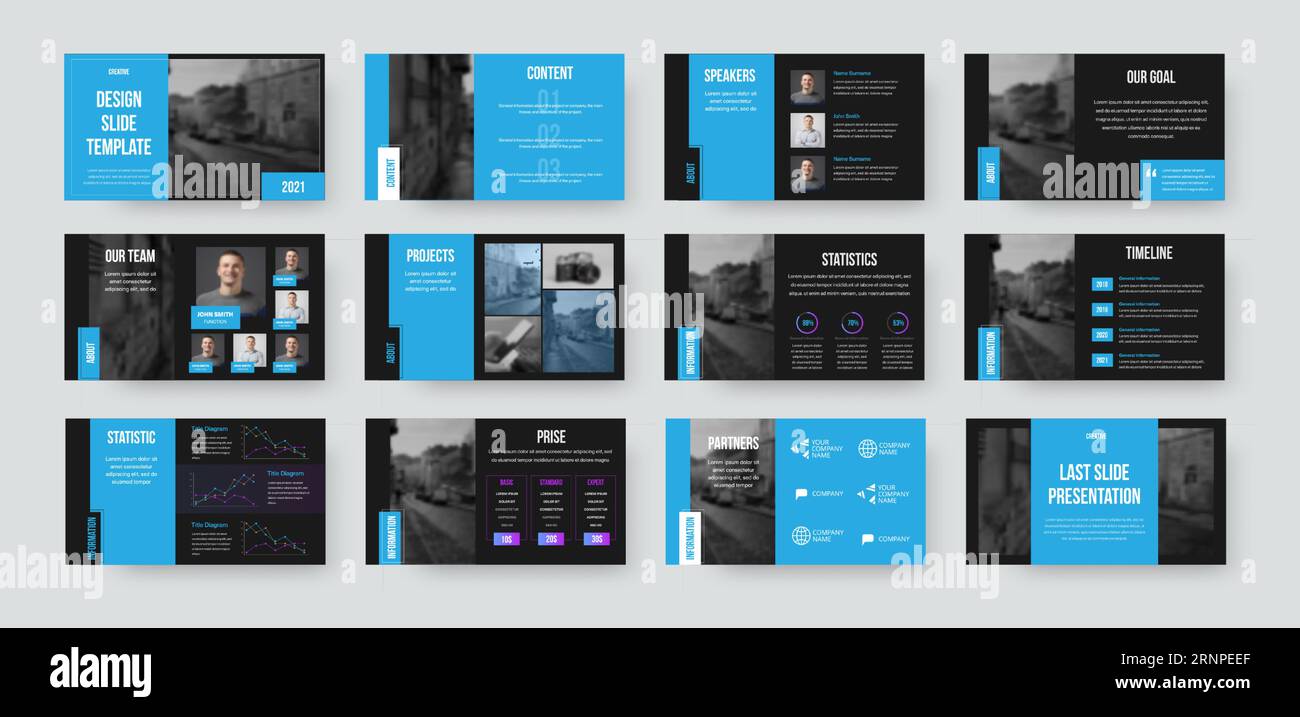 Presentation slide template, vector infographic for use in business ...