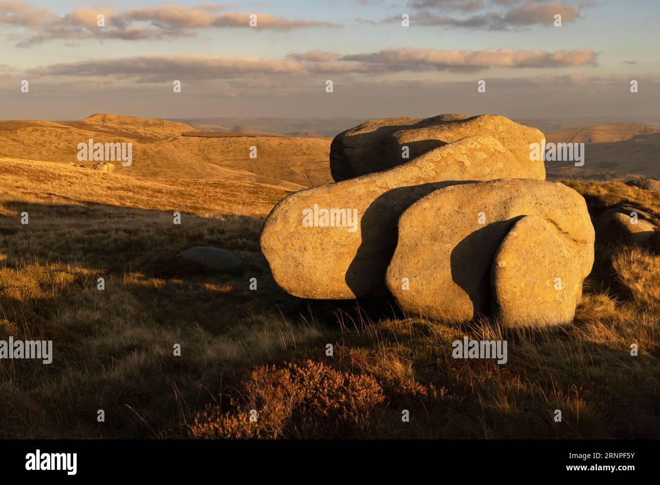 Gritstone formations, part of a wider collection of rocks known as the ...